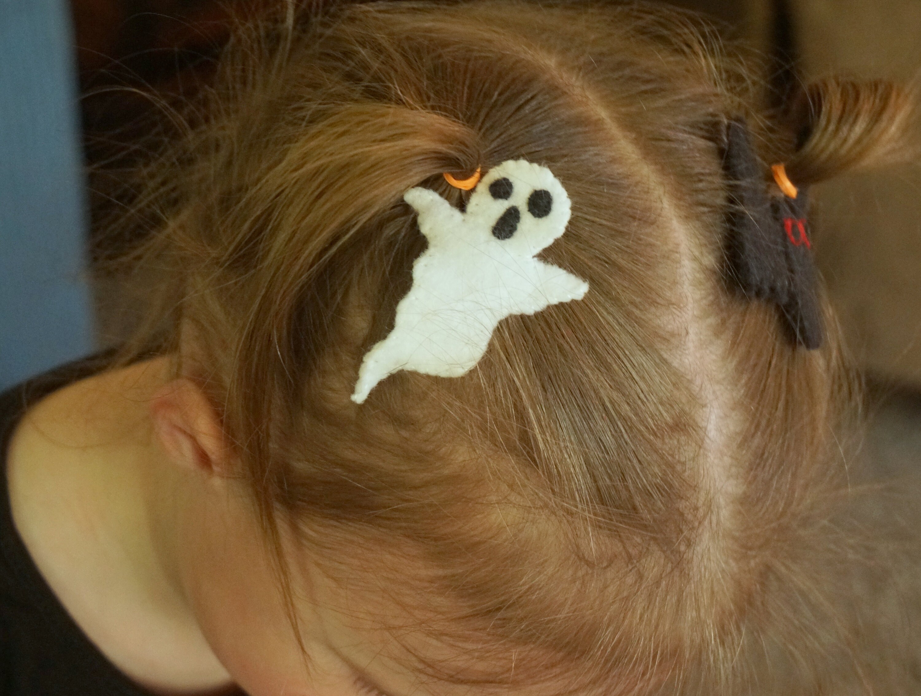 Ghost Hair Clip Wool Felt Halloween Hair Barrett ready to - Etsy