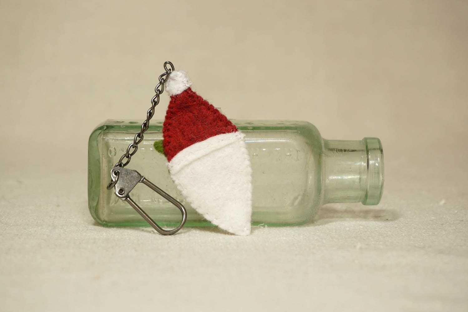 Christmas Santa Key Chain Wool Felt Christmas Decoration - Etsy