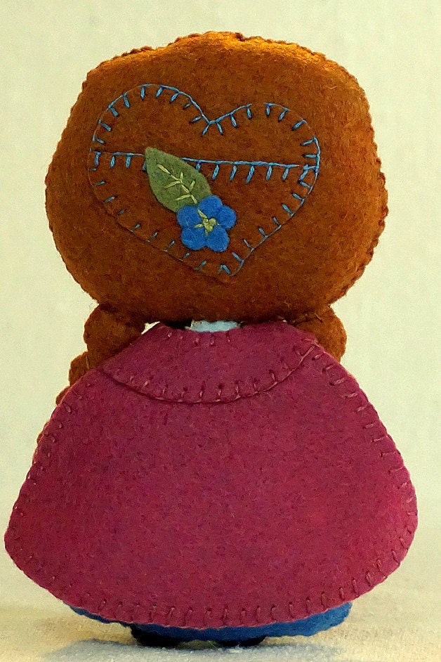 Felt Princess Anna Doll: Handmade Collectible Wool Plushie - Etsy