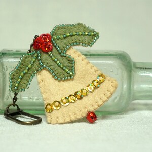 Wool Felt Christmas Bell Key Cain Felt Bell Key Ring Wool - Etsy
