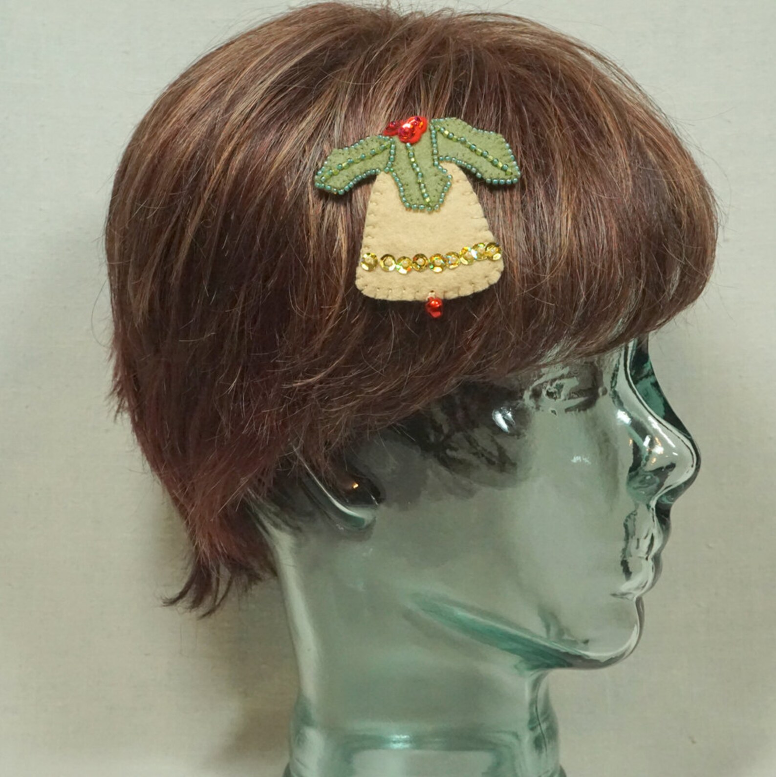 Bell Hair Clip Felt Bell Barrette Wool Felt Christmas Bell | Etsy