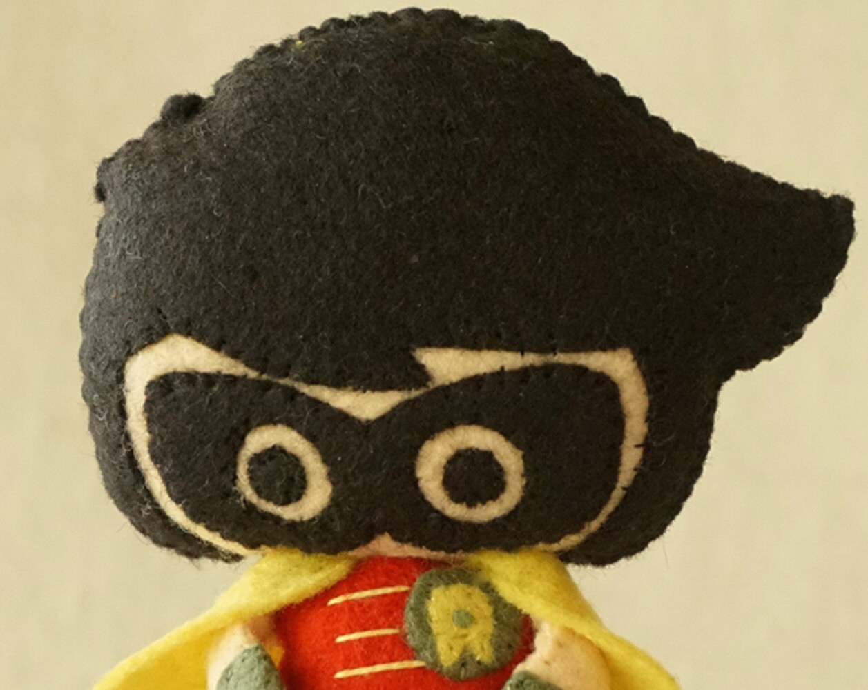 Felt Robin Doll, Wool Felt Superhero Doll, Wool Felt Art Doll, Handmade ...