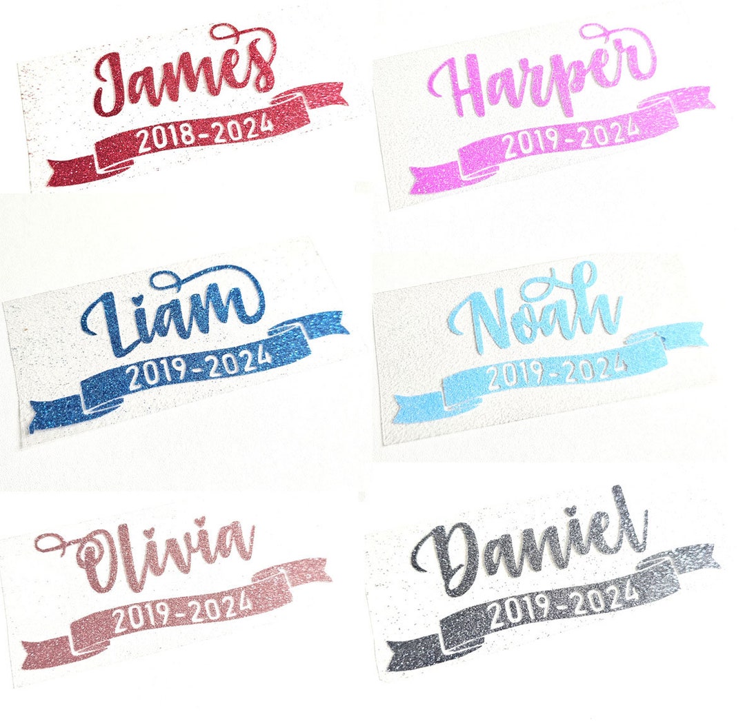 School Leavers GRADUATION Class of 2024 Iron on Personalise Name Text ...