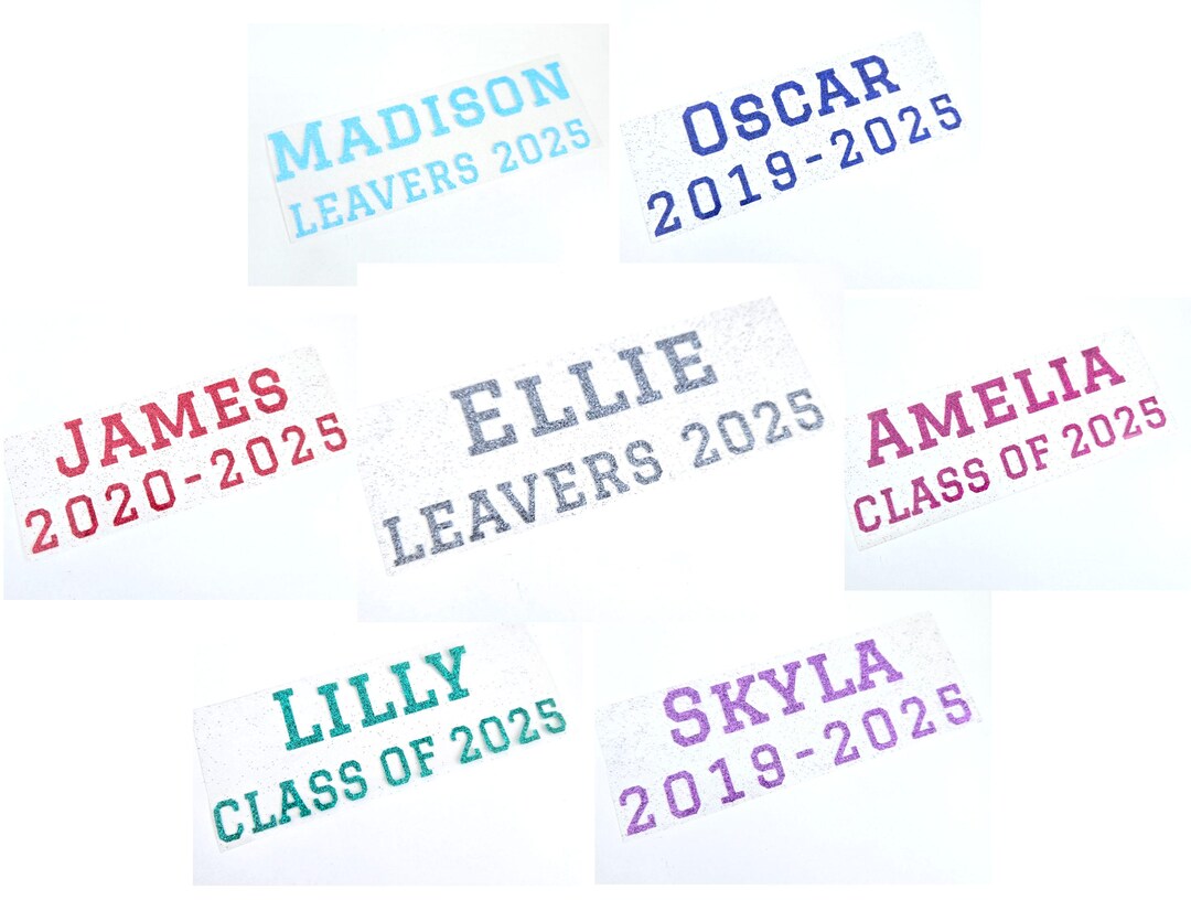 Custom School Leavers GRADUATION Class of 2025 Iron on T Shirt Transfer ...