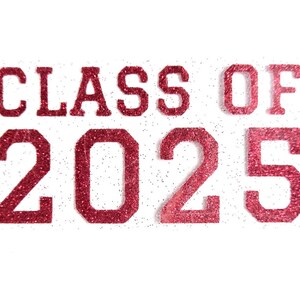 Custom School Leavers Class of 2025 Glitter Iron on T Shirt Personalise ...
