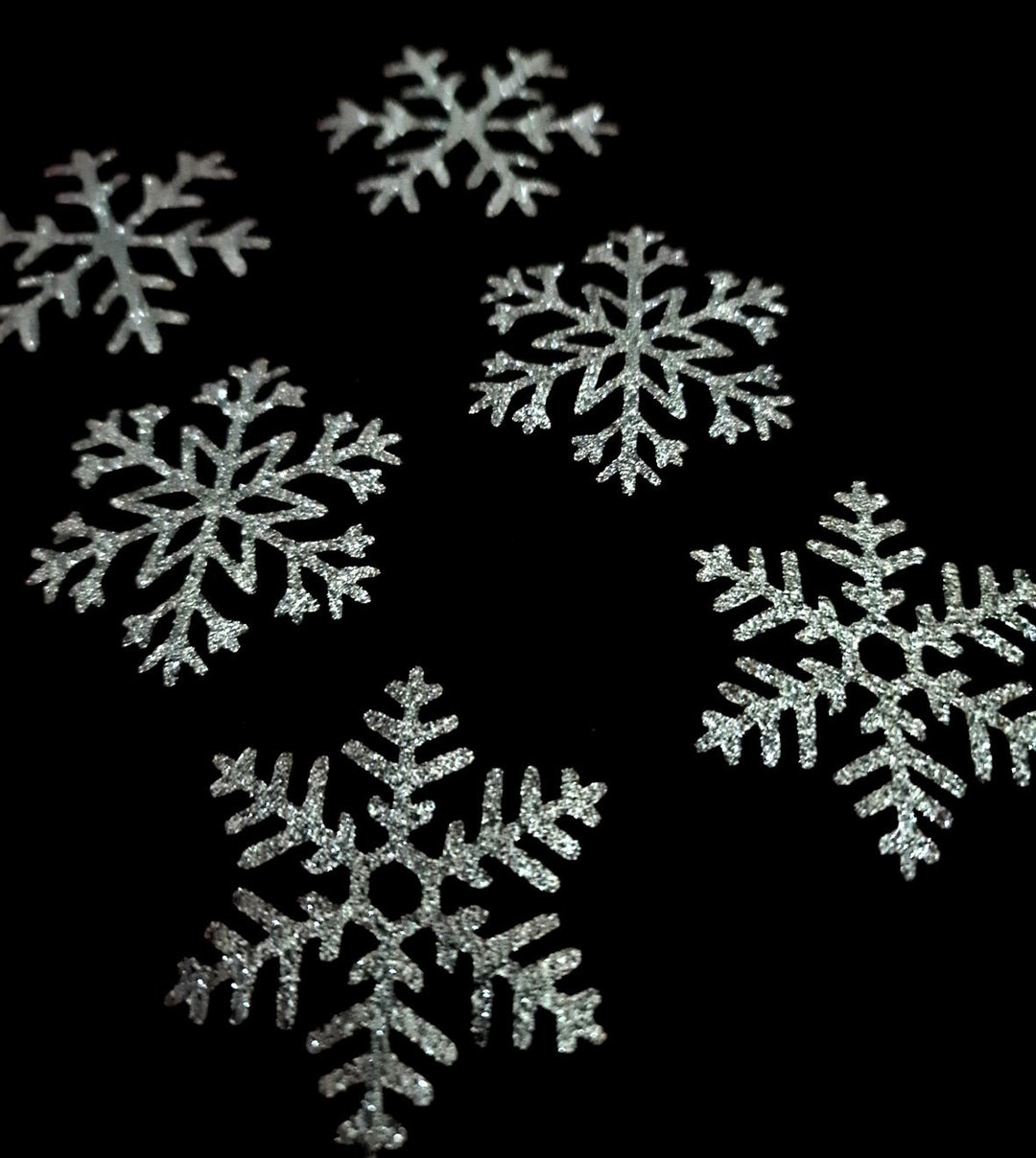 Silver Glitter Frozen Snowflake Fabric Iron on Tshirt Transfer Patch 2 ...