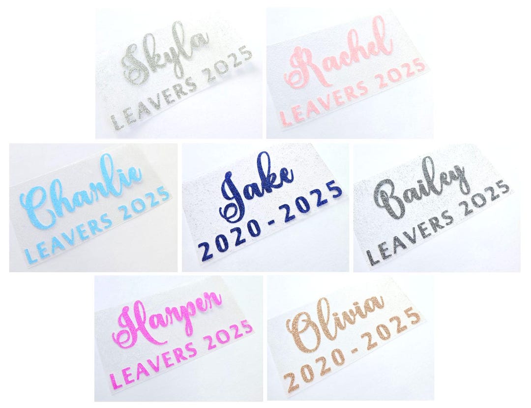Custom Iron on School Leavers GRADUATION Class of 2026 Personalise T ...