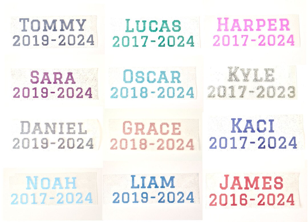 School Leavers GRADUATION Class of 2024 Iron on Personalise Name Text ...