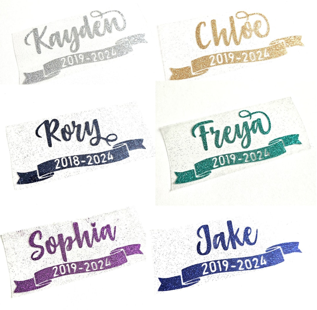Custom School Leavers GRADUATION Class of 2026 Iron on Personalise Name ...