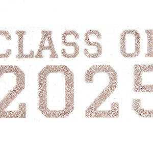 Custom School Leavers Class of 2025 Glitter Iron on T Shirt Personalise ...