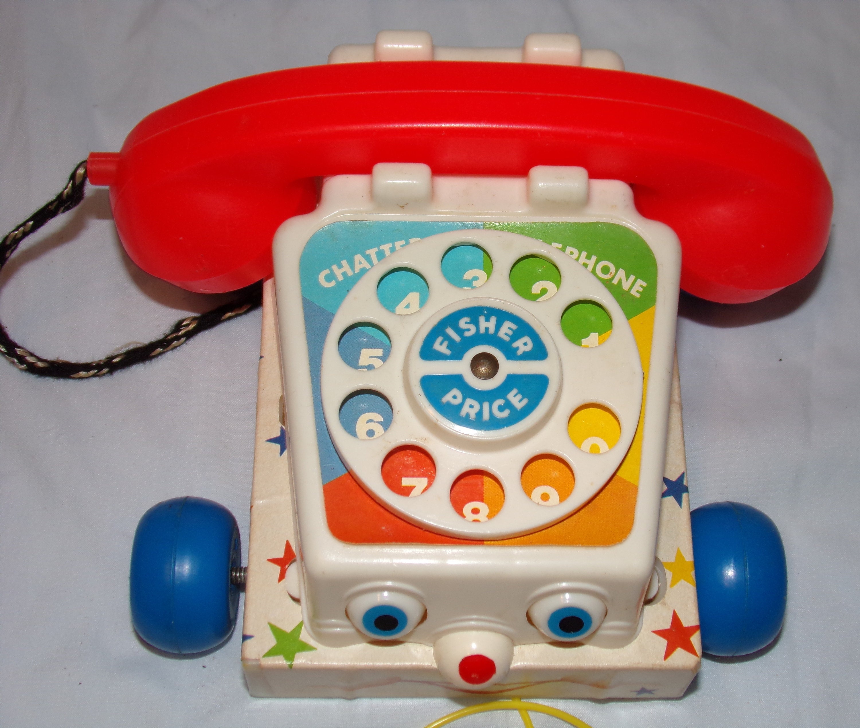 Fisher Price Vtg Pull Along Telephone Phone Toy Pretend Play 1985 ...