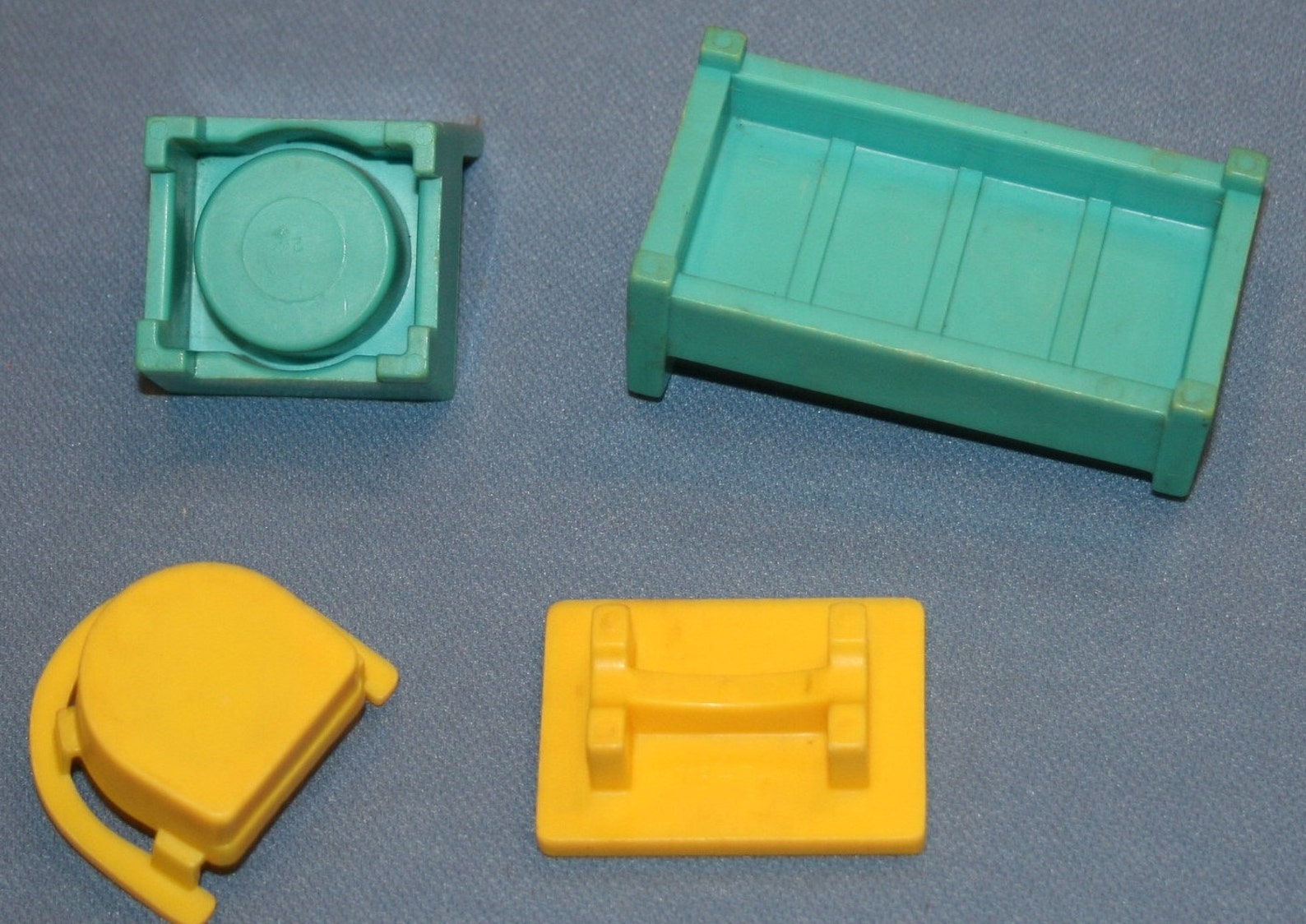 Vtg Fisher Price Toy Replacement Parts Little People Chair Bed 4 Pcs ...