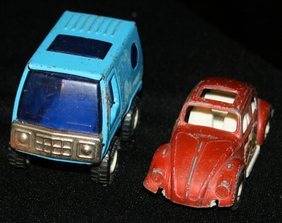 Lot 2 Vtg Metal Toy Cars Blue Van Buddy L Corp and Stingin Bug - Etsy