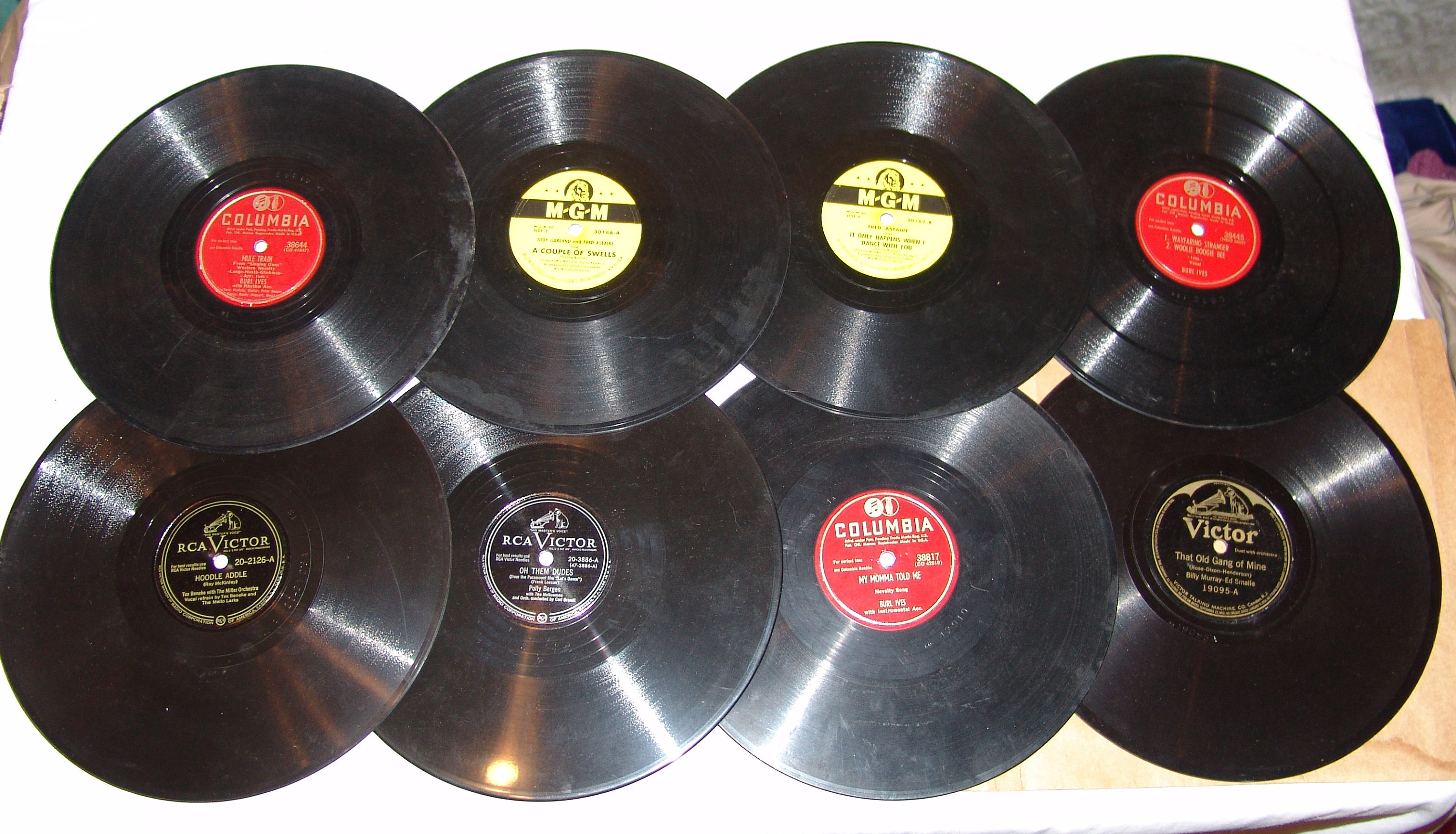 Lot De Vieux Disques Albums Vinyle Burl Ives Judy Garland Fred Astaire