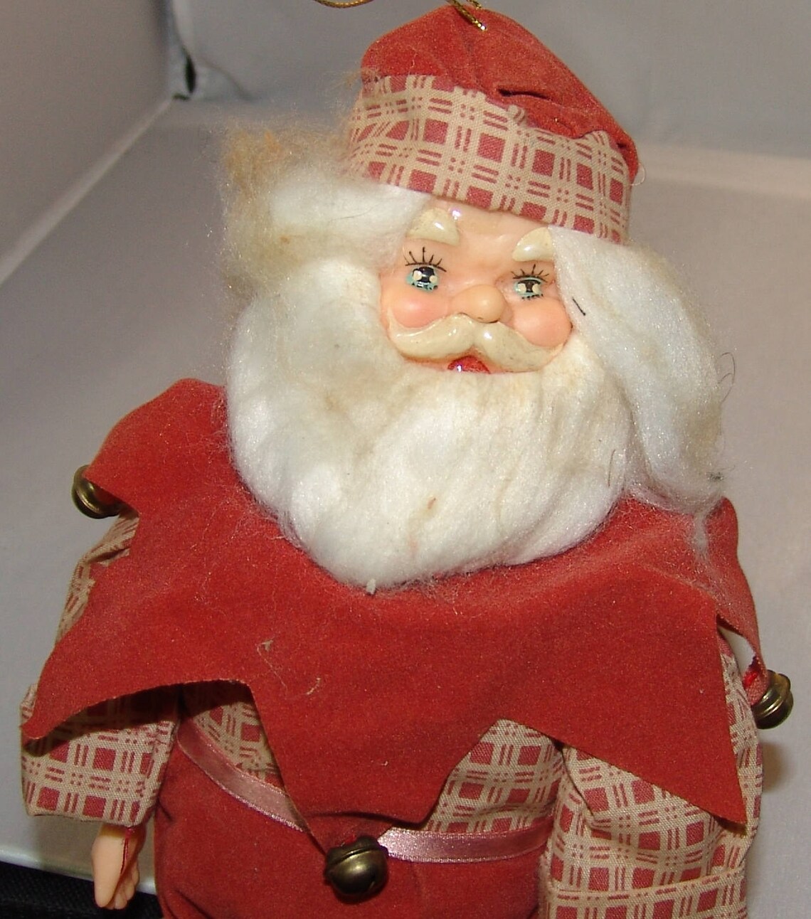 Vtg Santa Claus Figure Doll 12" Christmas Holiday Rust Bendable Leg ...