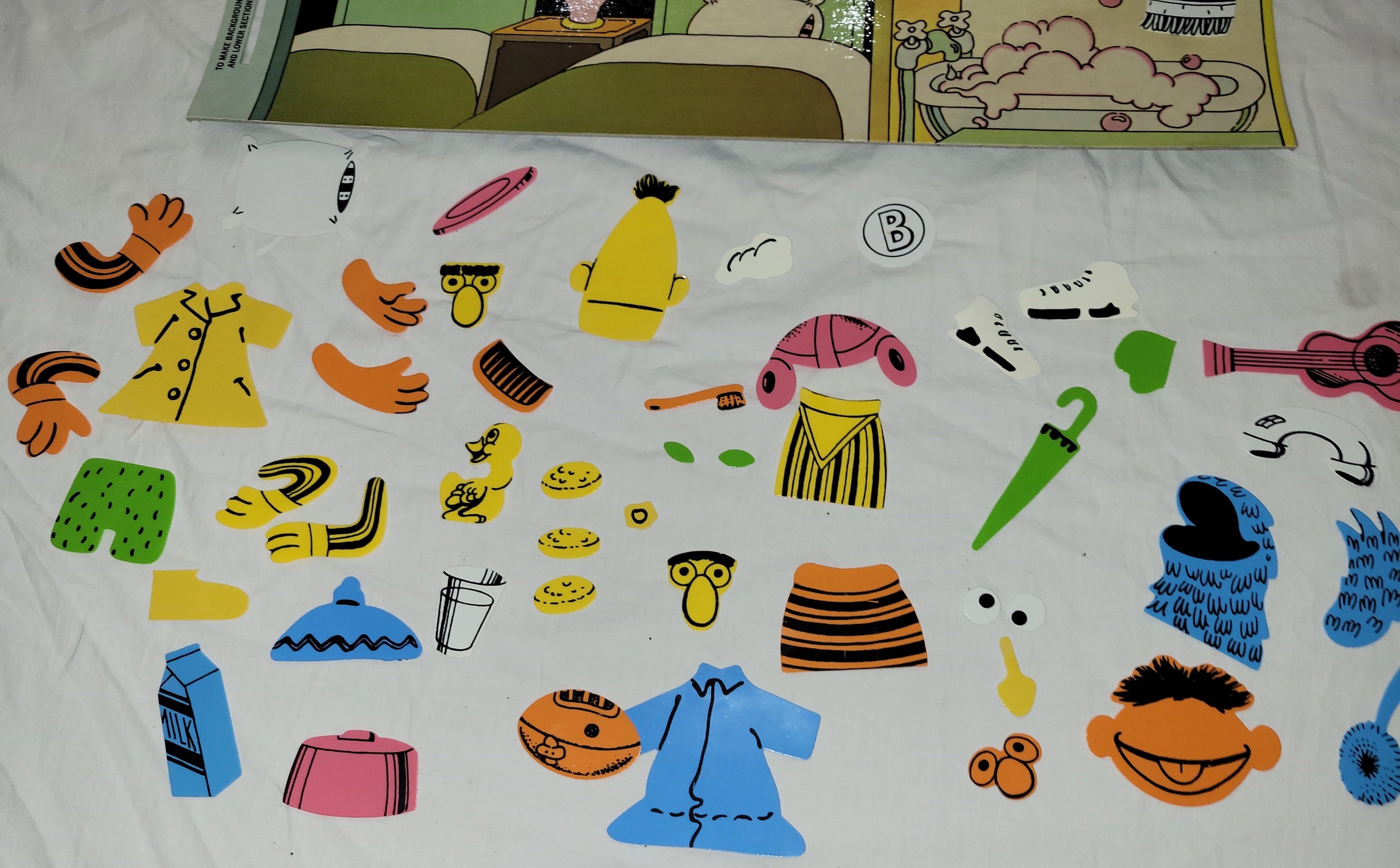 Sesame Street, Ernie, Bert, Colorforms, Activity Set, Toy, Vintage ...