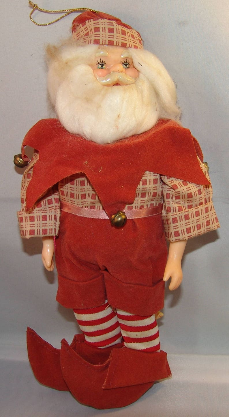 Vtg Santa Claus Figura Muñeca 12 Navidad Navidad Rust - Etsy México