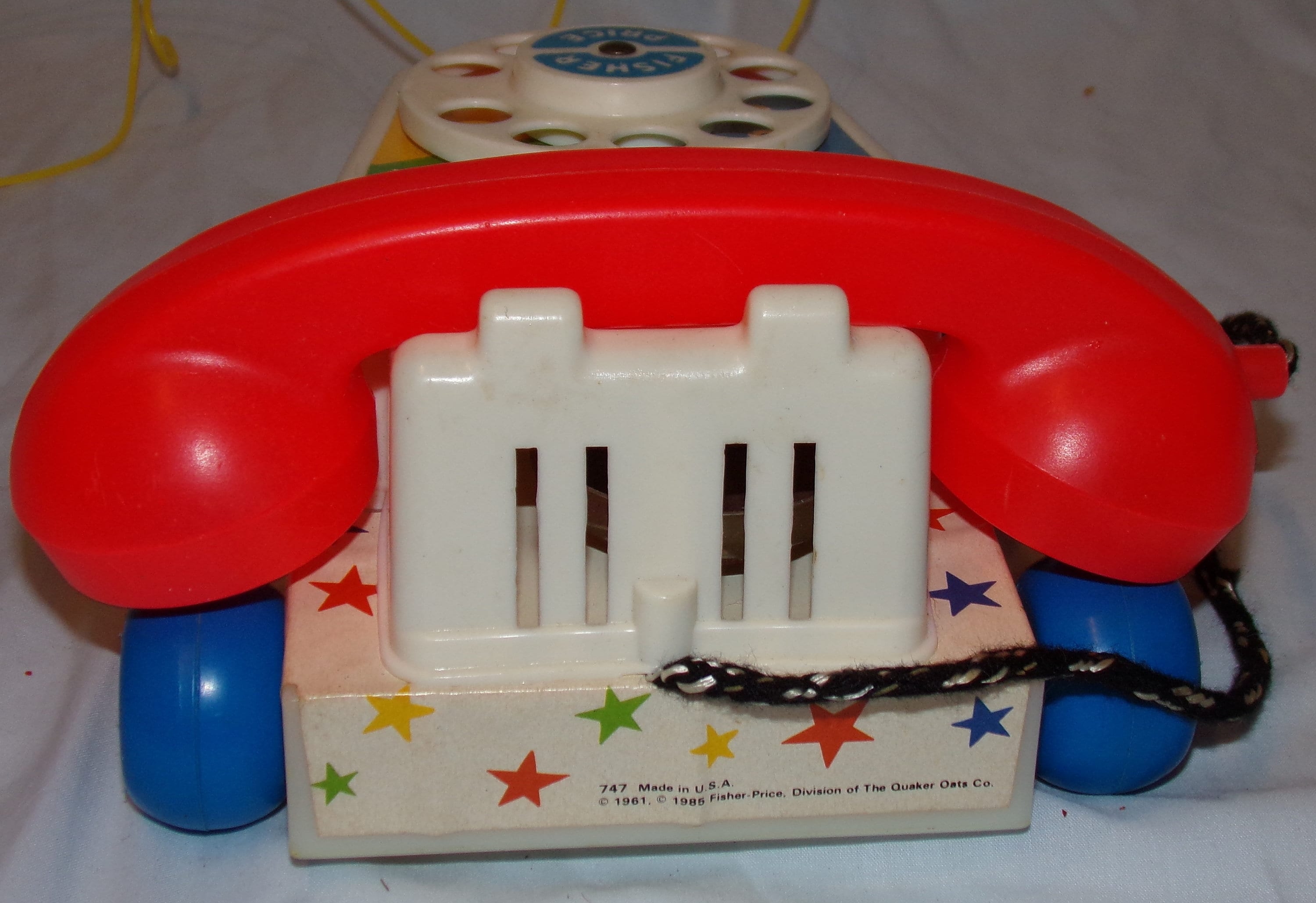 Fisher Price Vtg Pull Along Telephone Phone Toy Pretend Play 1985 ...