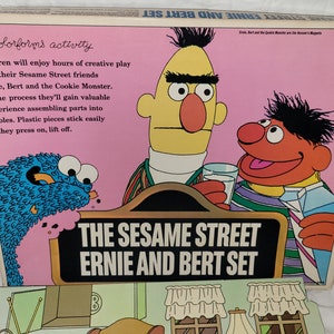 Sesame Street, Ernie, Bert, Colorforms, Activity Set, Toy, Vintage ...