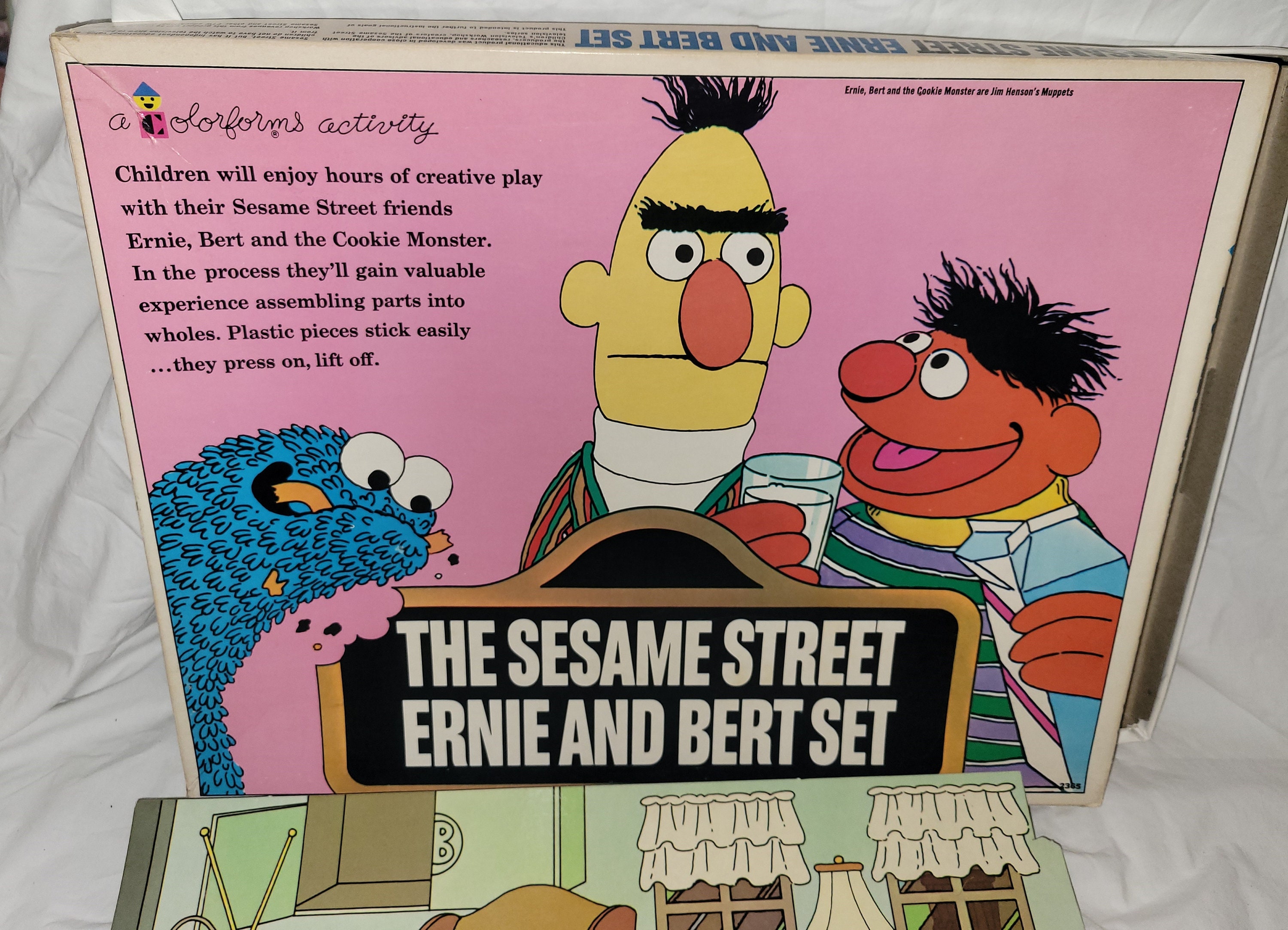 Sesame Street, Ernie, Bert, Colorforms, Activity Set, Toy, Vintage ...