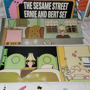 Sesame Street, Ernie, Bert, Colorforms, Activity Set, Toy, Vintage ...