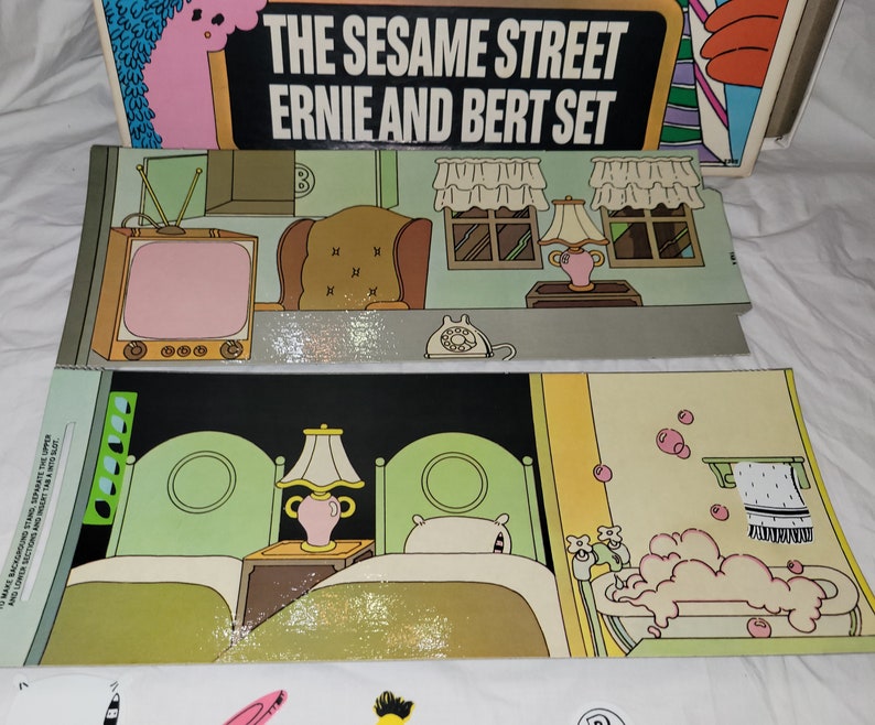 Sesame Street, Ernie, Bert, Colorforms, Activity Set, Toy, Vintage ...