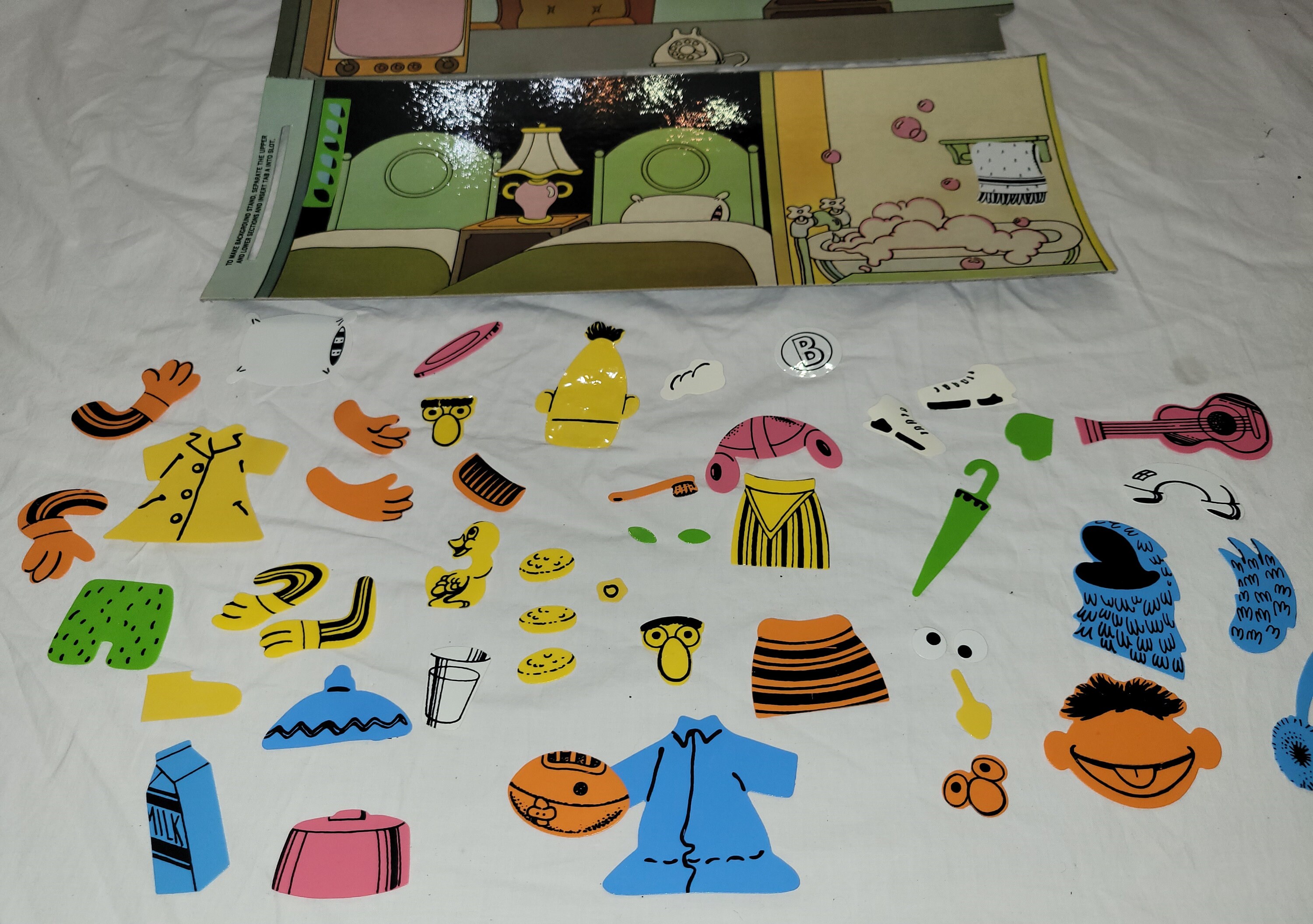 Sesame Street, Ernie, Bert, Colorforms, Activity Set, Toy, Vintage ...