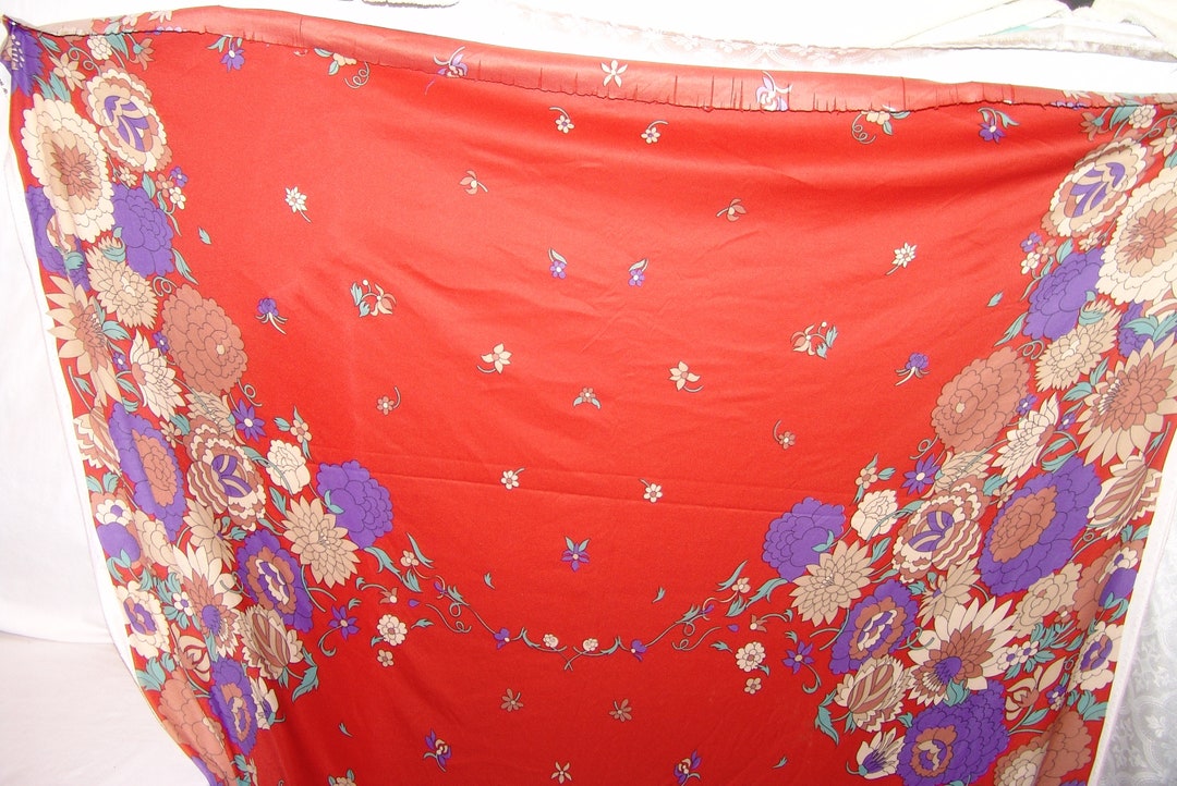 Citation Langley Floral Print Fabric Material Sewing Red 4+ Yds X 63 ...