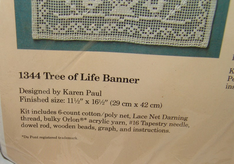 Creative Circle, Tree of Life, Banner, New, NOS, Karen Paul, 1344, Lace ...