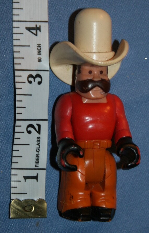 Vtg Fisher Price Husky Helpers Cowboy Cow Boy Western Toy | Etsy