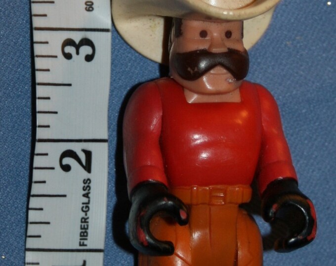 Vtg Fisher Price Husky Helpers Cowboy Cow Boy Western Toy Figure ...