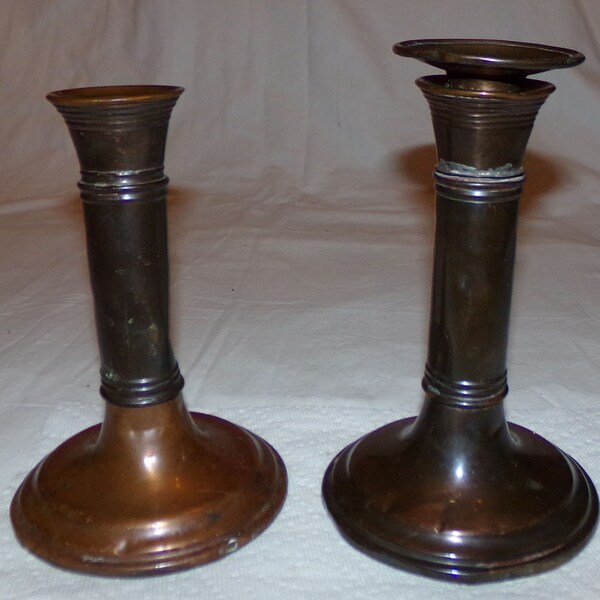Antique Copper Candlestick - Etsy