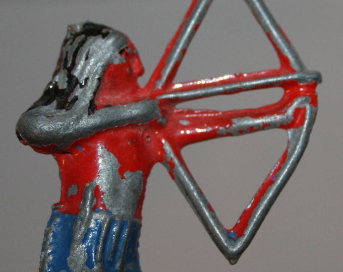 Antique Lead Toy Indian Native American Bow and Arrow Figure - Etsy