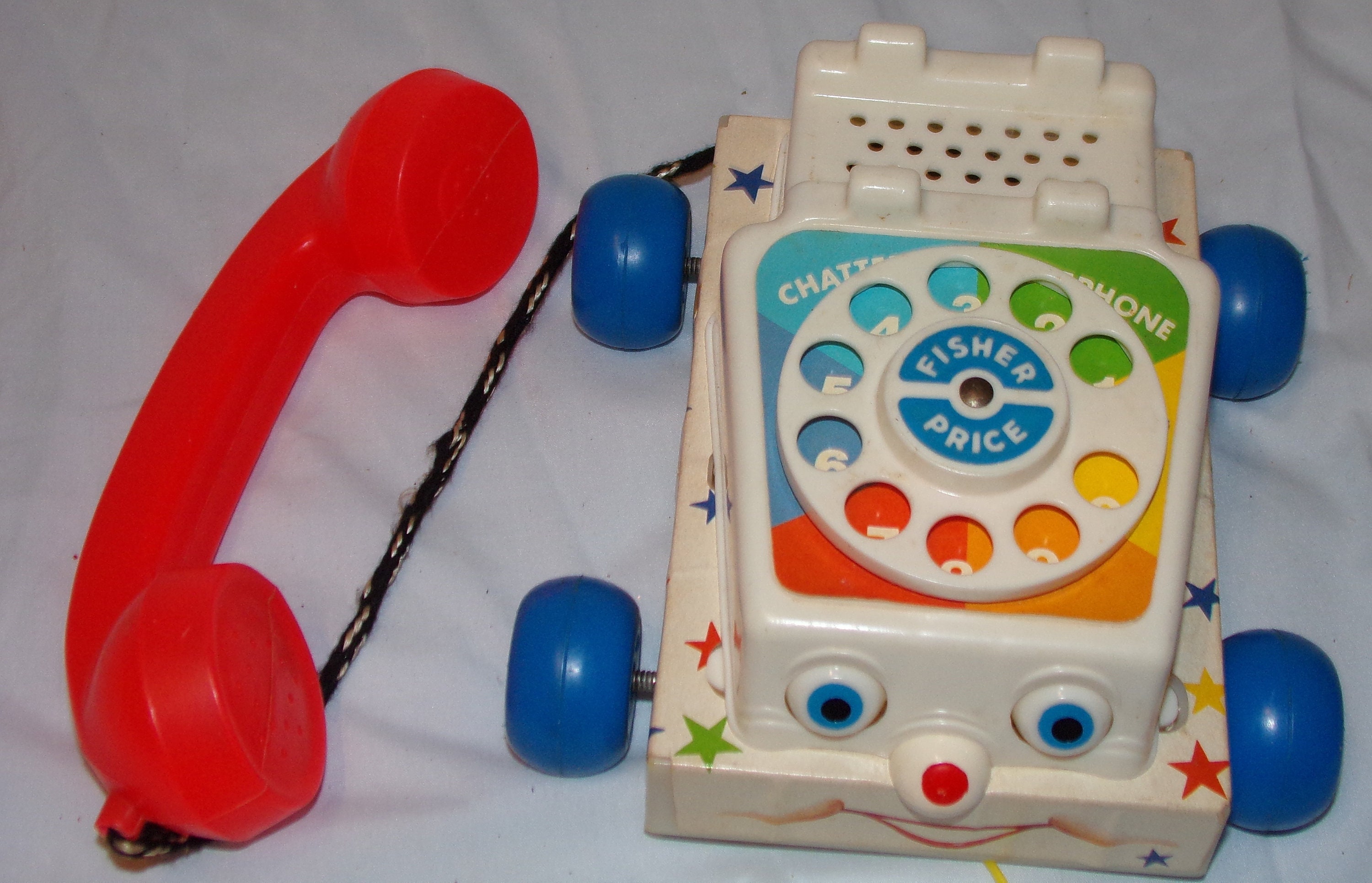 Fisher Price Vtg Pull Along Telephone Phone Toy Pretend Play 1985 ...