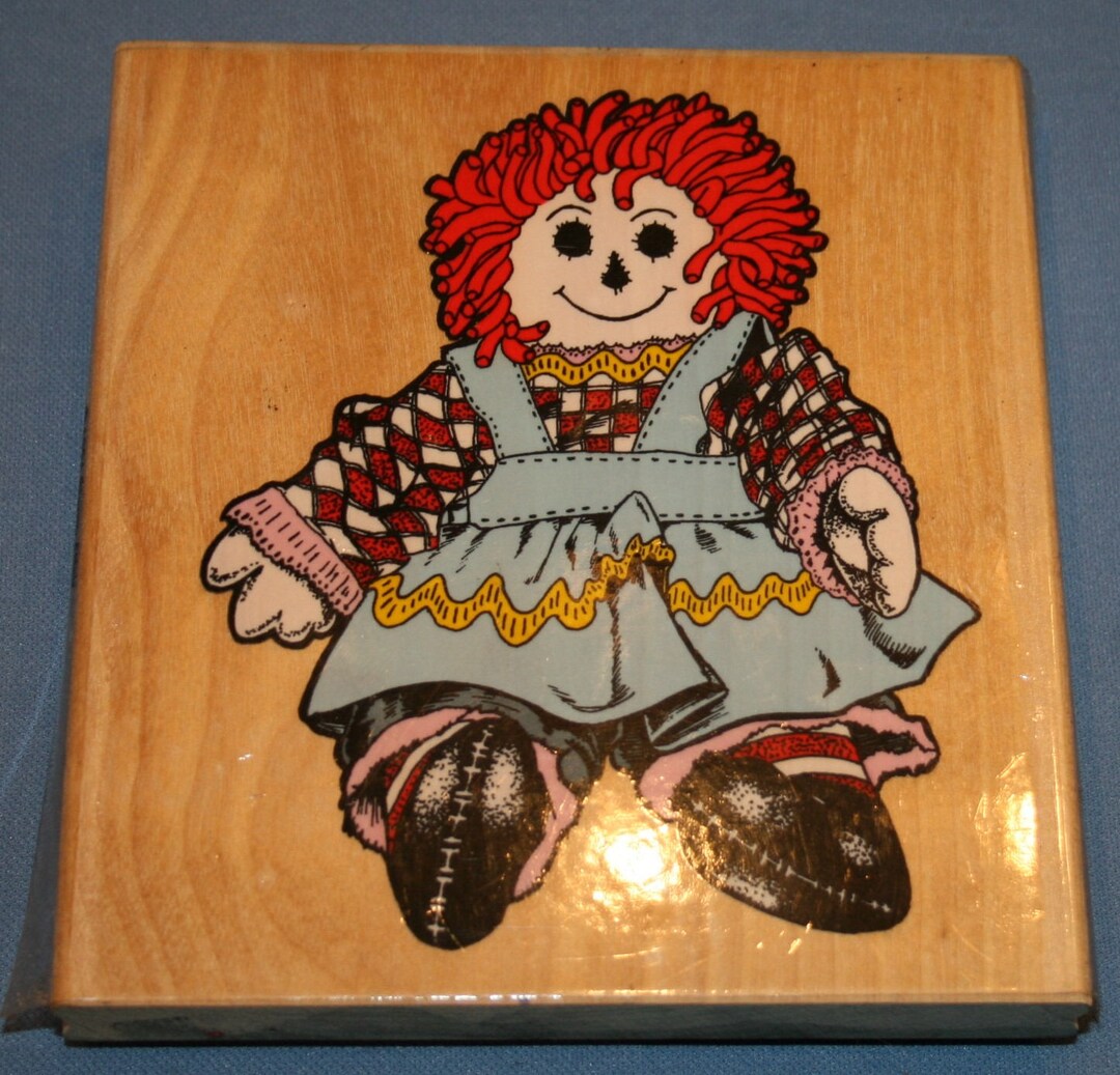 1994 Stamp Affair Franny Rag Doll Rubber Wooden Wood Stamp Large Craft ...