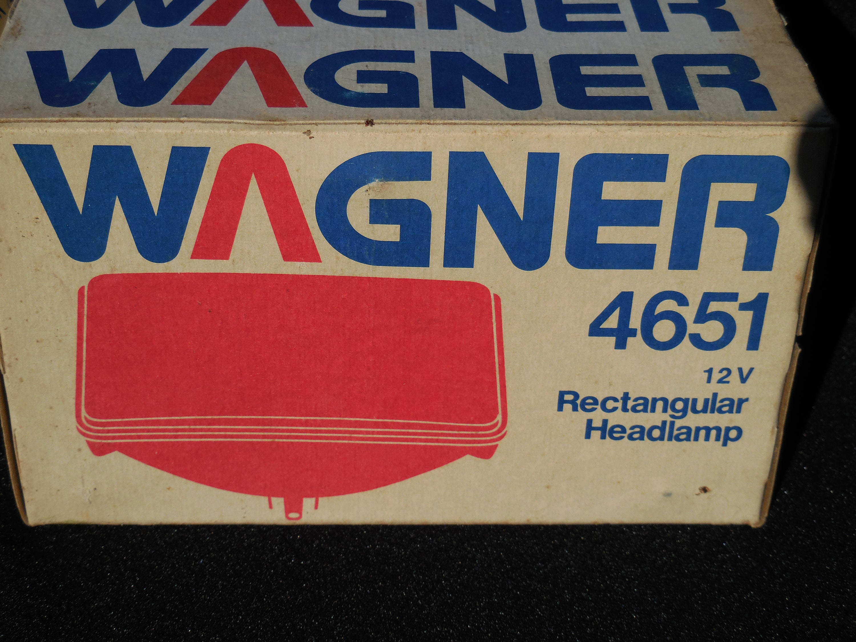 NIB Vtg Headlamps Headlights Wagner 2 Pcs 4651 NOS New Old Stock 12 V ...