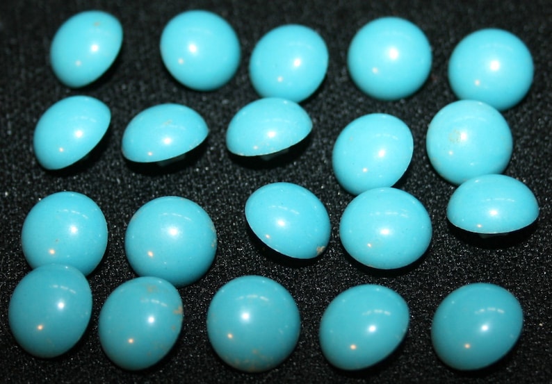 Lot 20pcs Vtg Light Blue / Turquoise Plastic Shank Buttons 1/2 ...