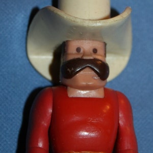 Vtg Fisher Price Husky Helpers Cowboy Cow Boy Western Toy Figure ...
