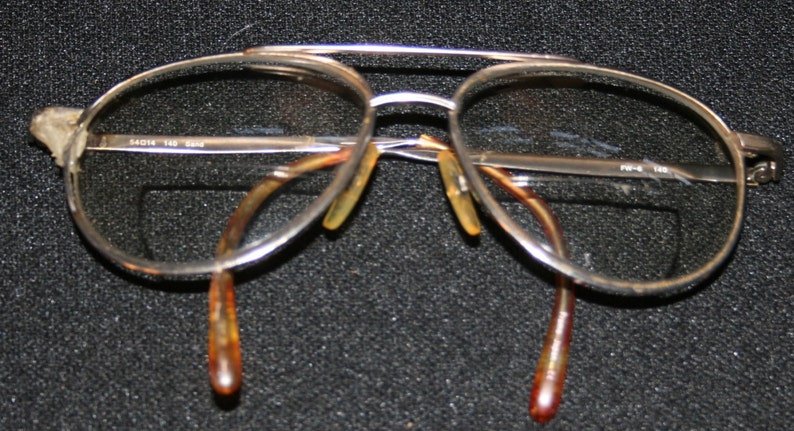 Vtg Mens Wire Frame Eyeglass Frames Eyeglasses 54 14 140 Sand Etsy