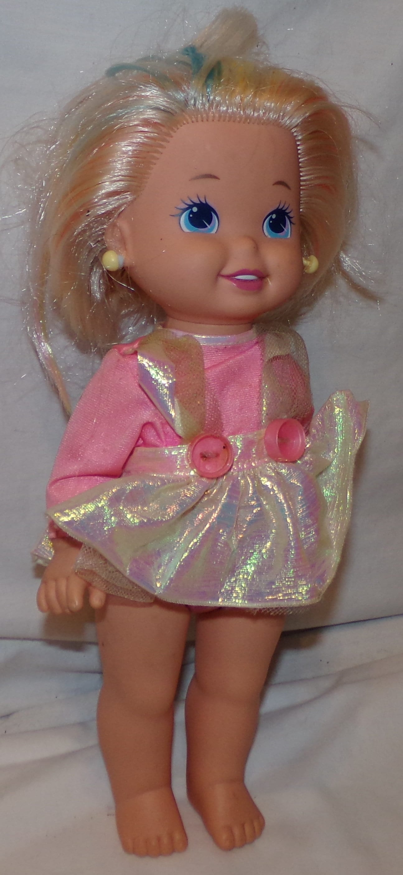 Penni Secrets Doll Vtg Mattel 1993 Baby Toy Earrings Dress 13" Blonde ...
