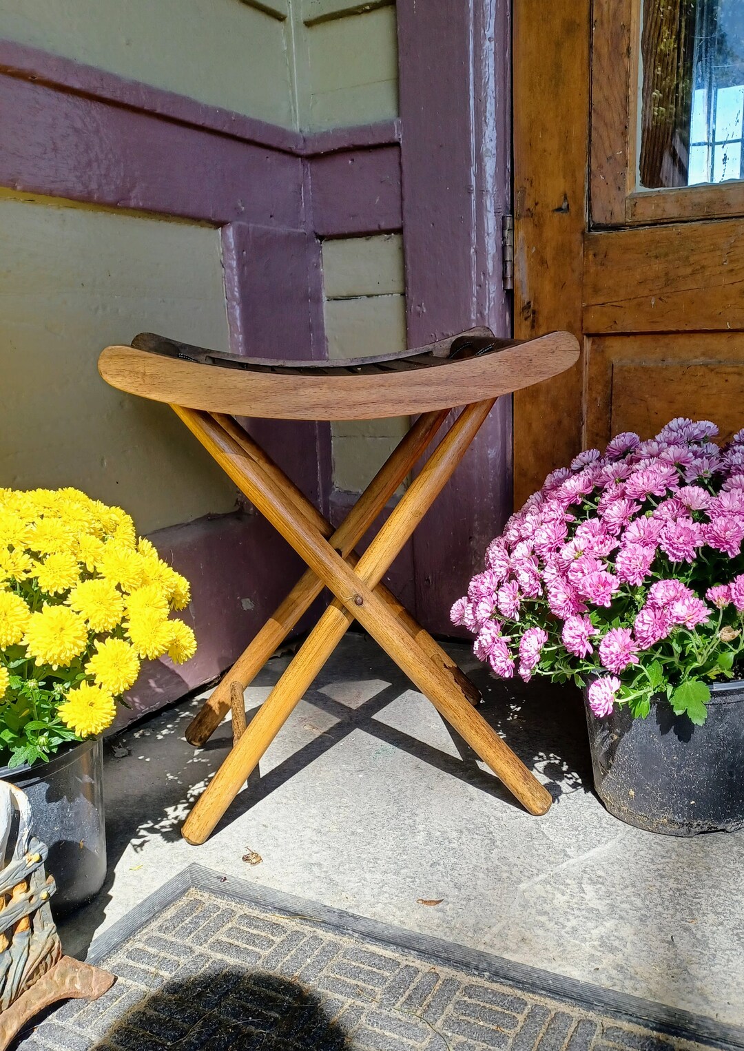 Yugoslavian Folding Milking Stool - Etsy