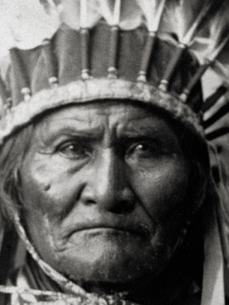 Apache Chief Geronimo 1907.Apache leader in feather | Etsy