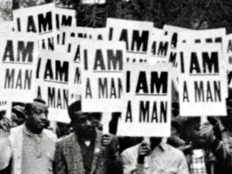 Civil rights movement I Am A Man protest photo social | Etsy