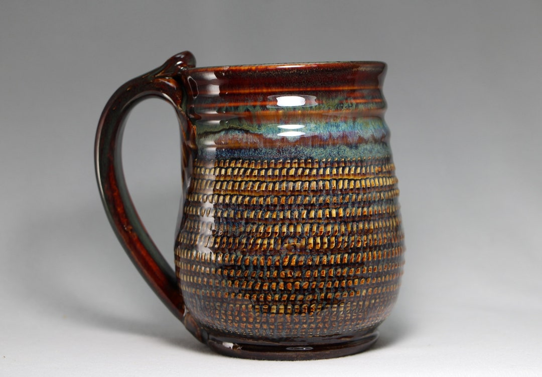 Large Pottery Mug, 20oz Stoneware Pottery Mug B46 - Etsy