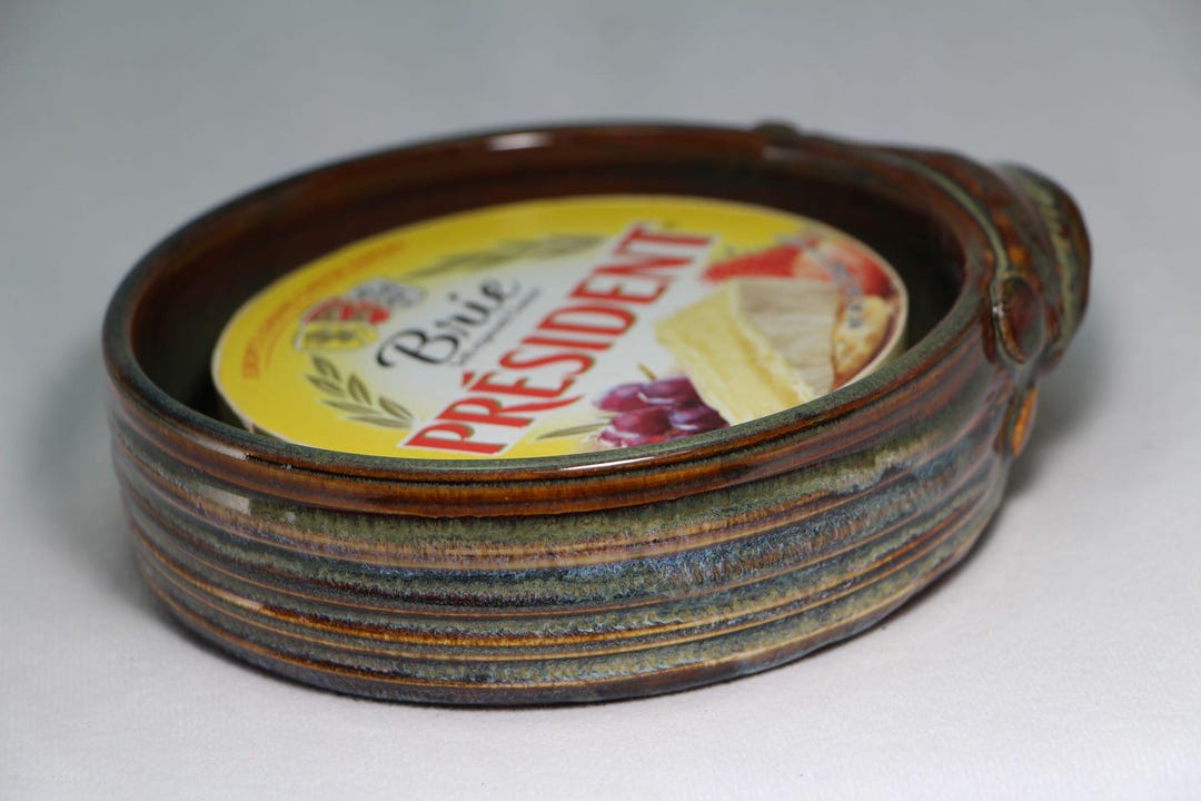 Stoneware Pottery Brie Baker, Pottery Dip Dish E57 - Etsy