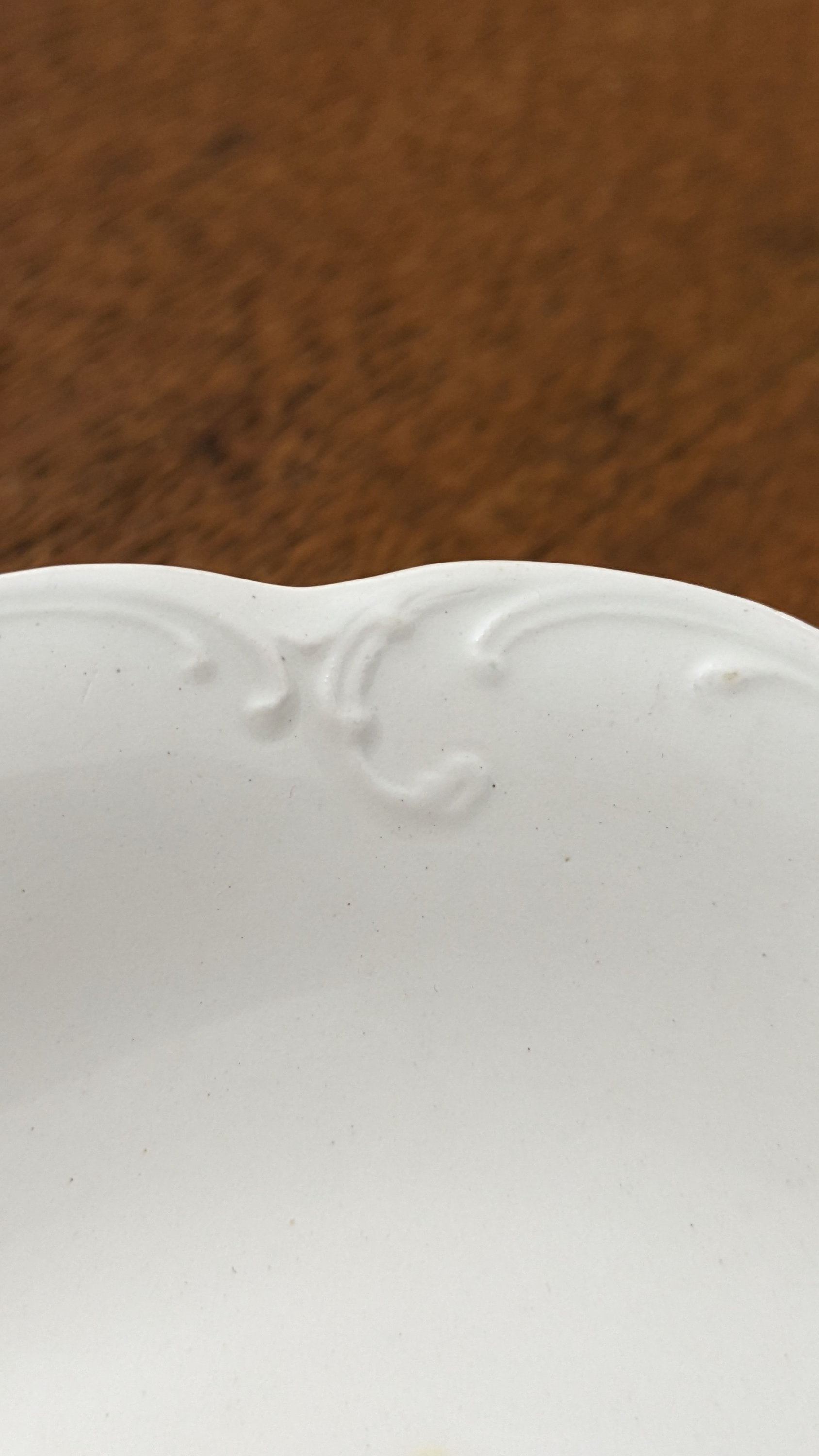 Antique Ironstone Johnson Bros Plate Set of 4 White Scroll Made in ...