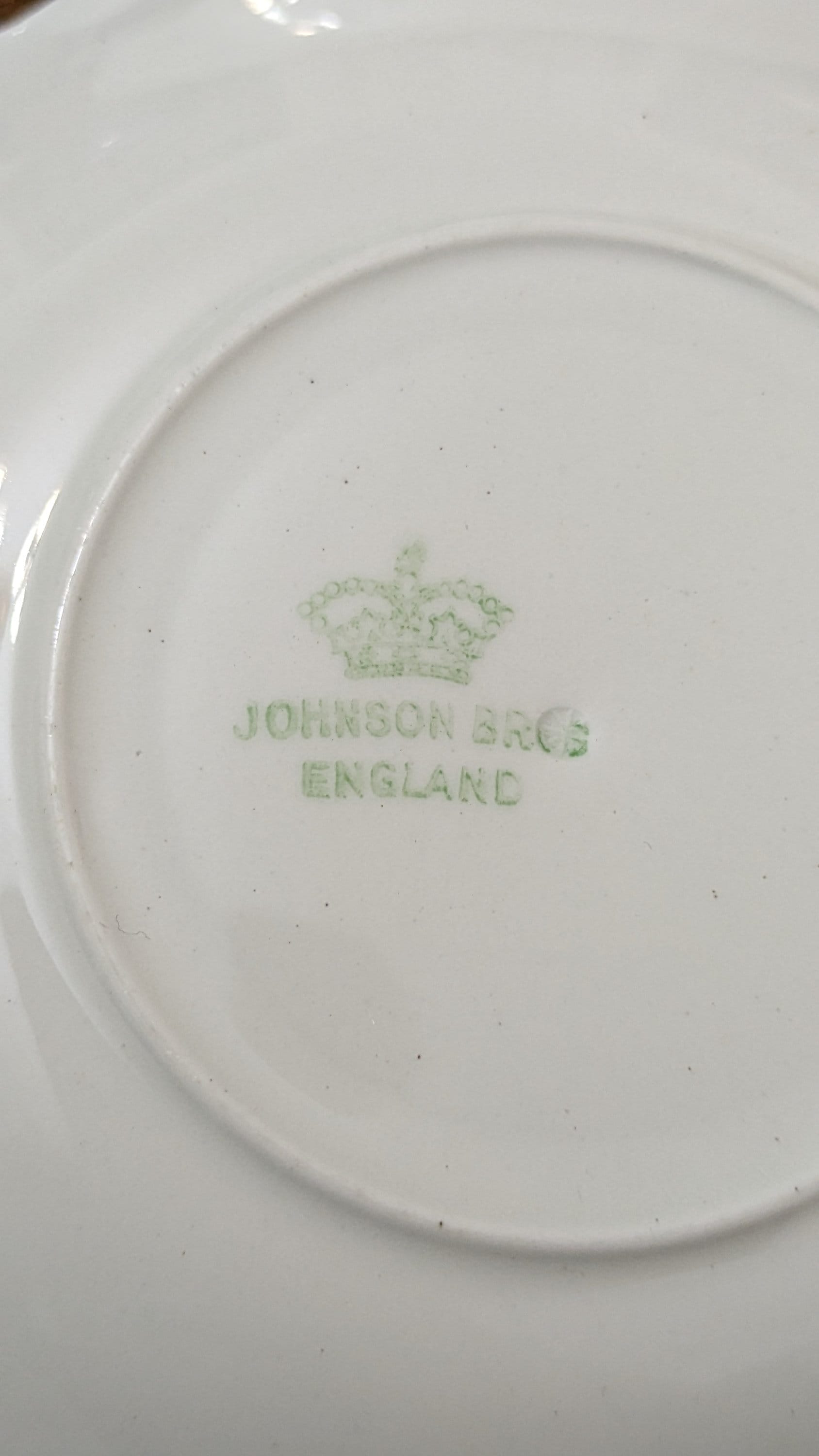 Antique Ironstone Johnson Bros Plate Set of 4 White Scroll Made in ...