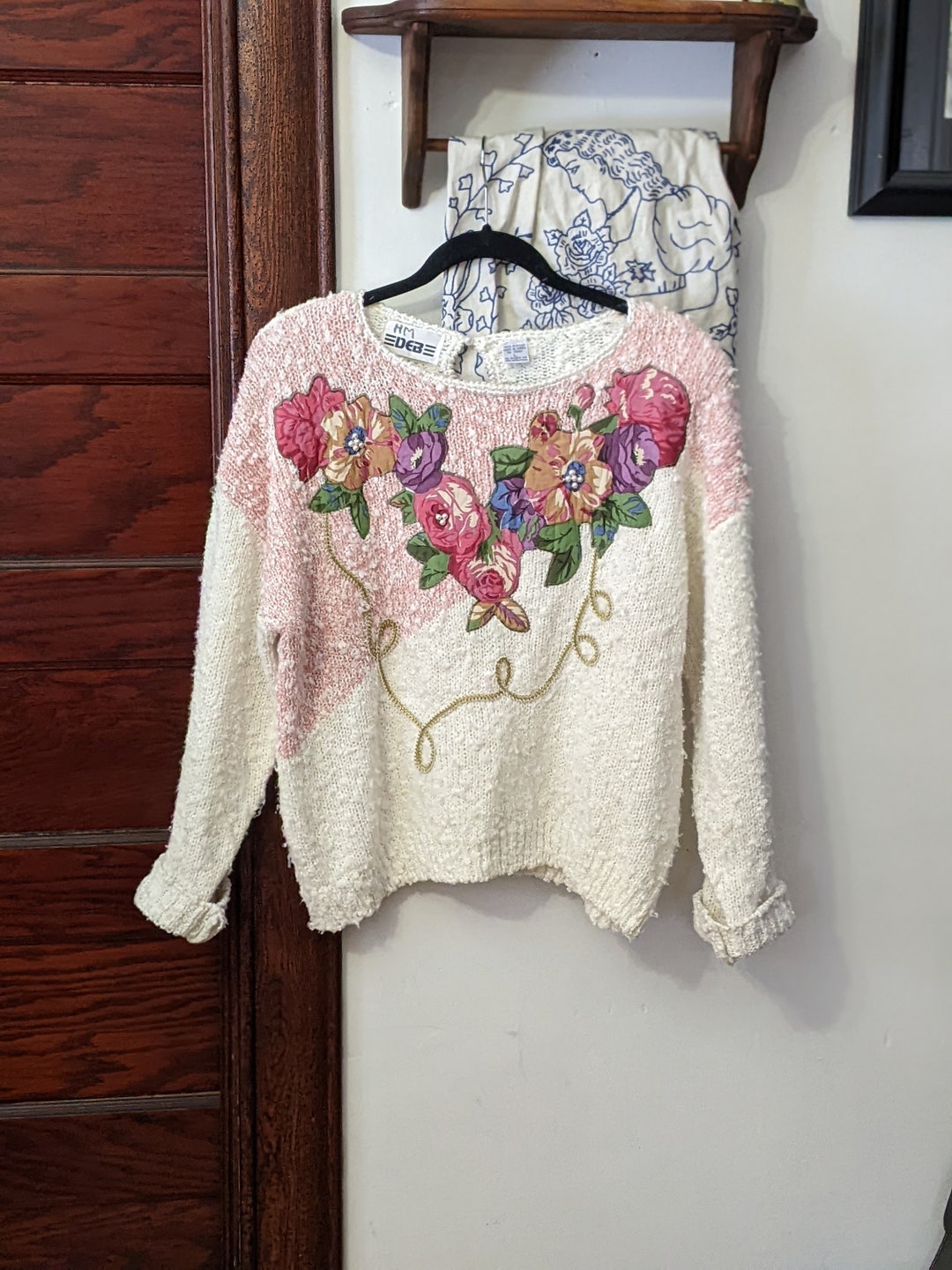 Vintage Mcgregor Sweater / Cottagecore Floral / Oversized Slouchy ...