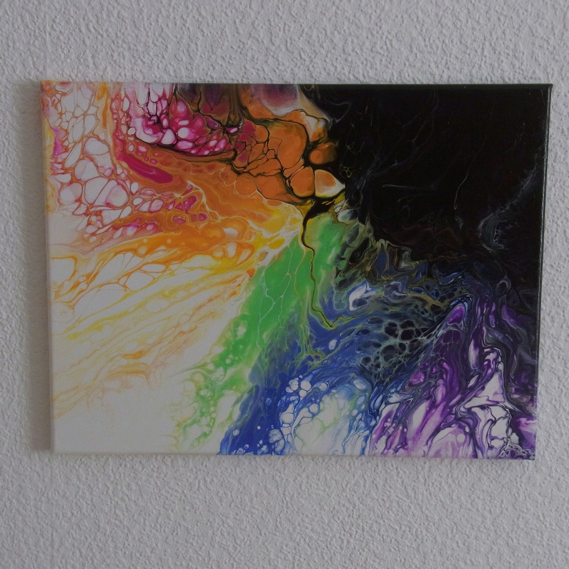 Acrylic Rainbow - Pouring - Acrylic Painting - Art - Original - Unique ...