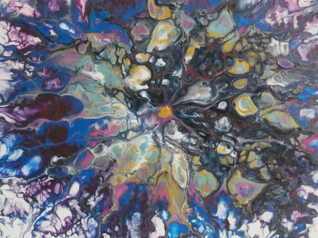 Acrylic - Pouring # Flower, Flower - Art # Acrylic Painting # Abstract ...